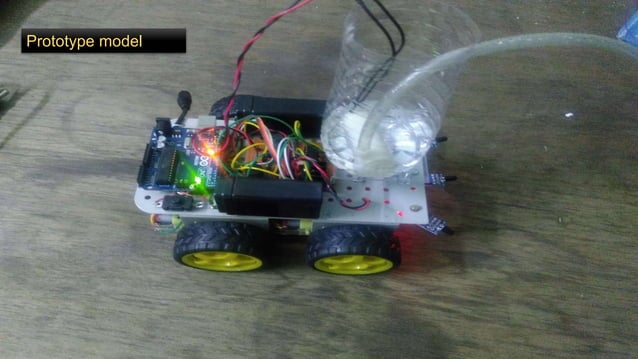 Design of Arduino based fire fighting Robot | PPTX