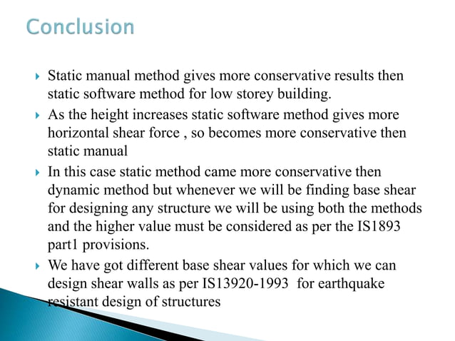 Comparative Analysis of Equivalent Static Method & Dynamic Analysis ...