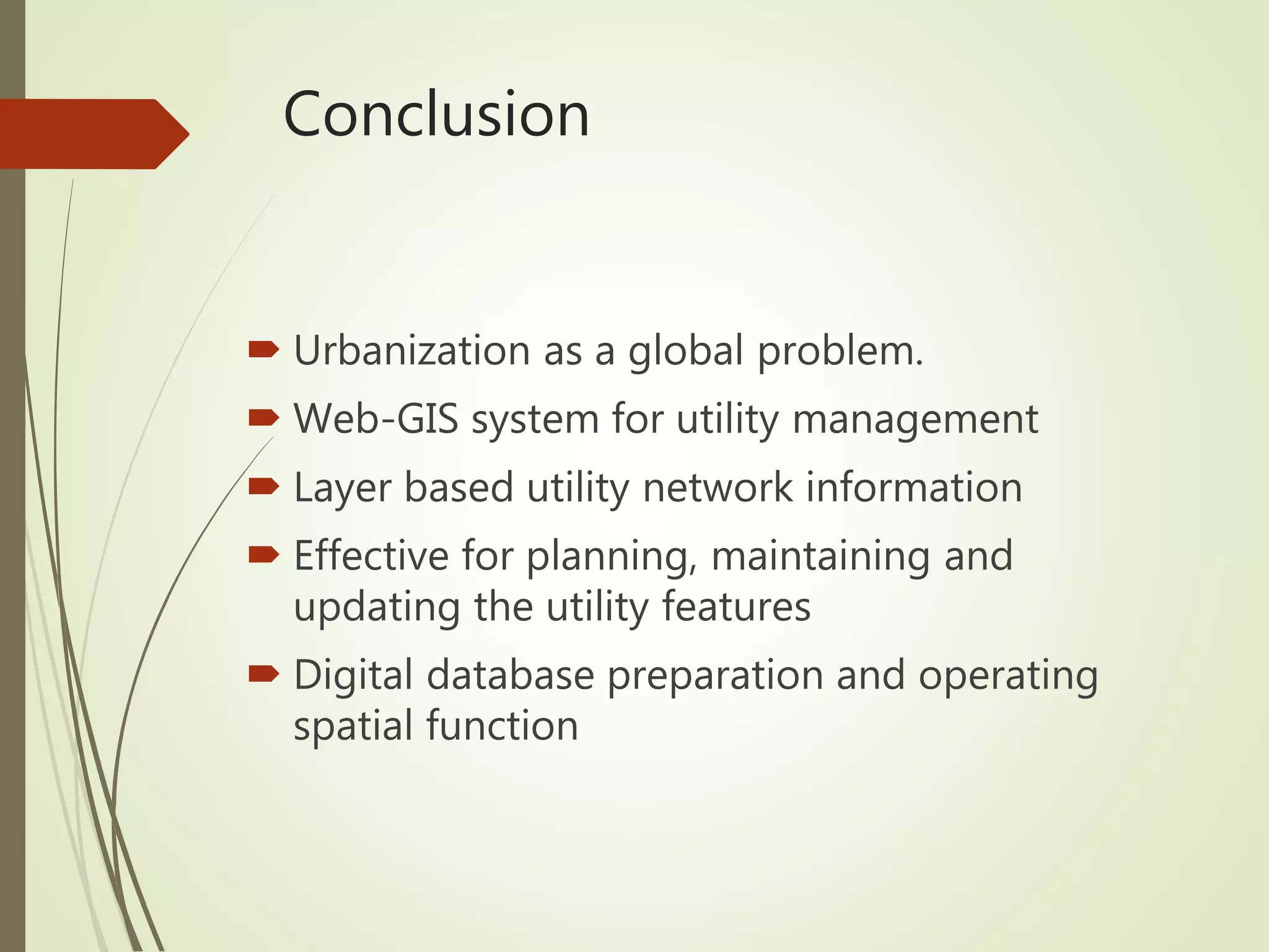 Web-GIS Based Utility Management System | PPTX