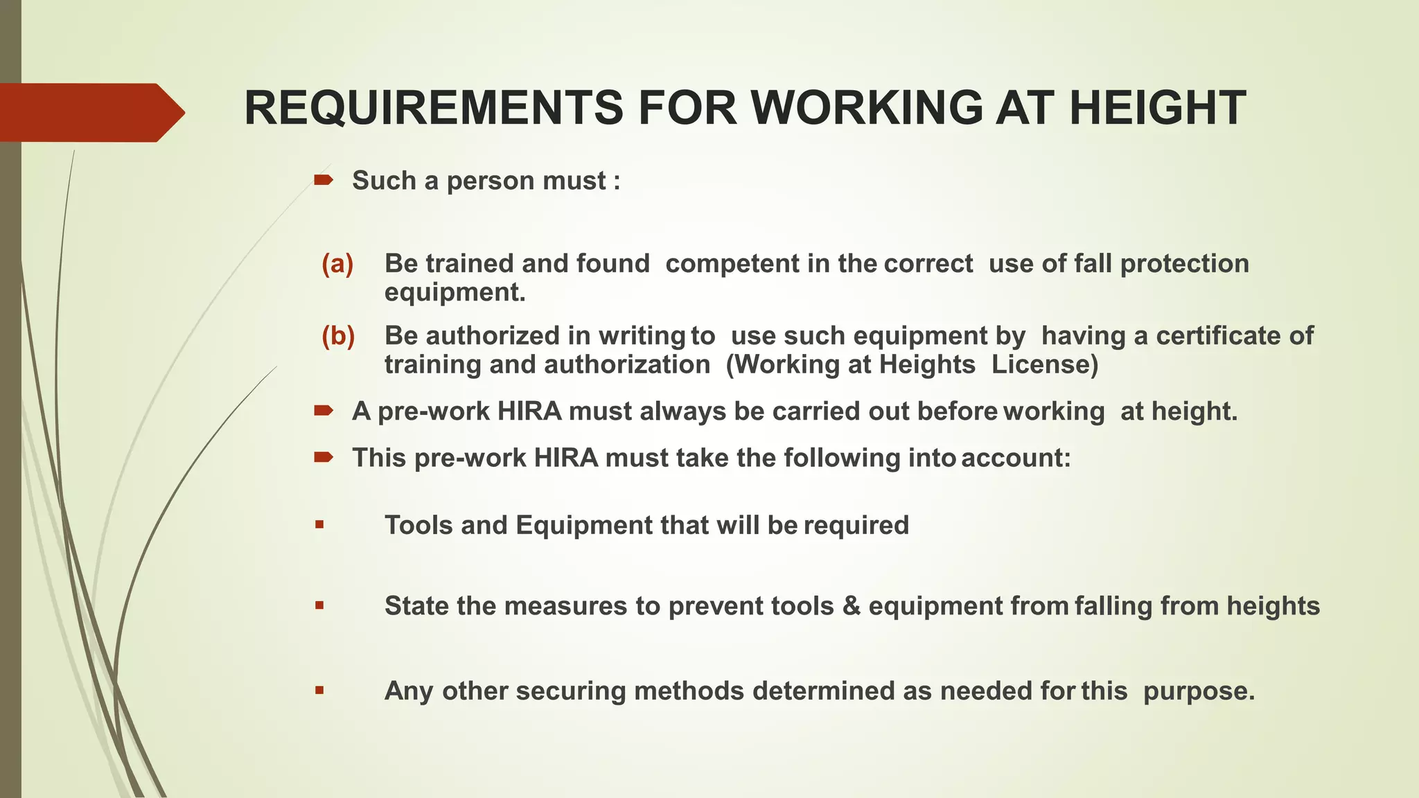 working at height | PPTX