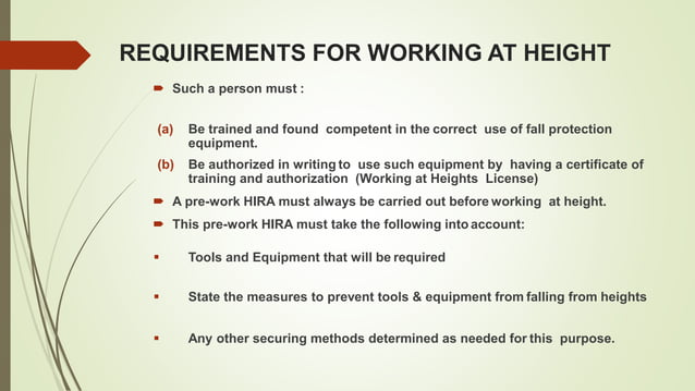 working at height | PPTX