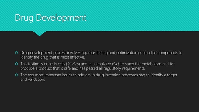 The stages of Drug Discovery and Development process | PPTX