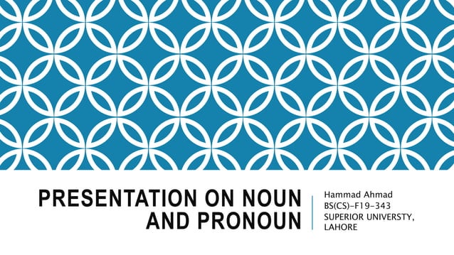 Noun and Pronoun | PPTX