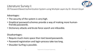 Multi Factor Authentication using 3D password | PPTX