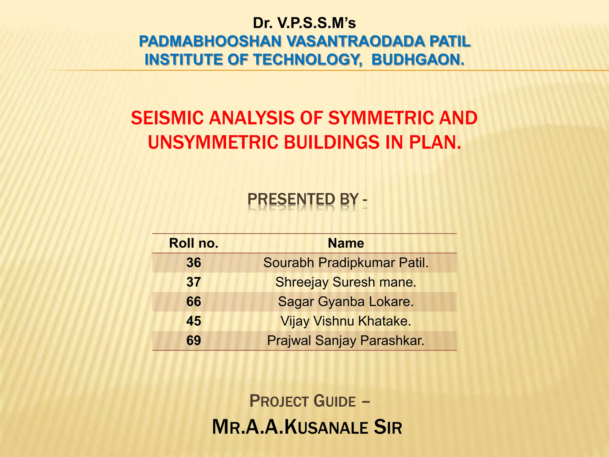 seismic analysis of structures presentation | PPT