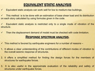 seismic analysis of structures presentation | PPTX