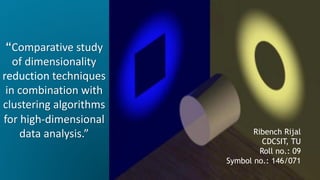 dimensionality reduction with clustering | PPT