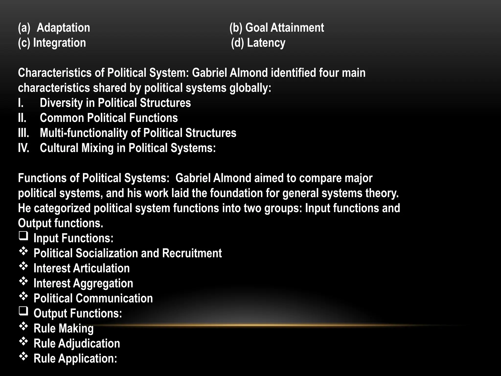 David Easton Model final presentation ppt | PPTX