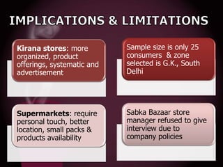 Kirana Stores v/s Supermarkets | PPTX
