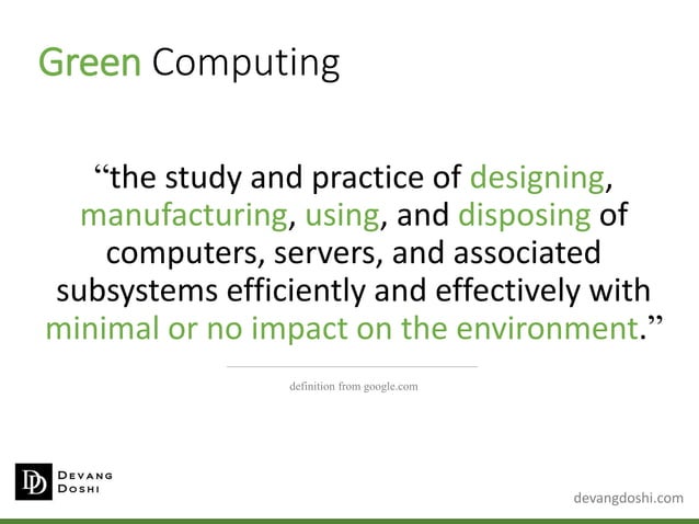 Green Computing | PPTX | Science