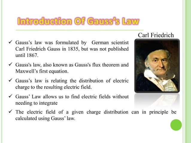 Gauss’s Law | PPTX | Physics | Science