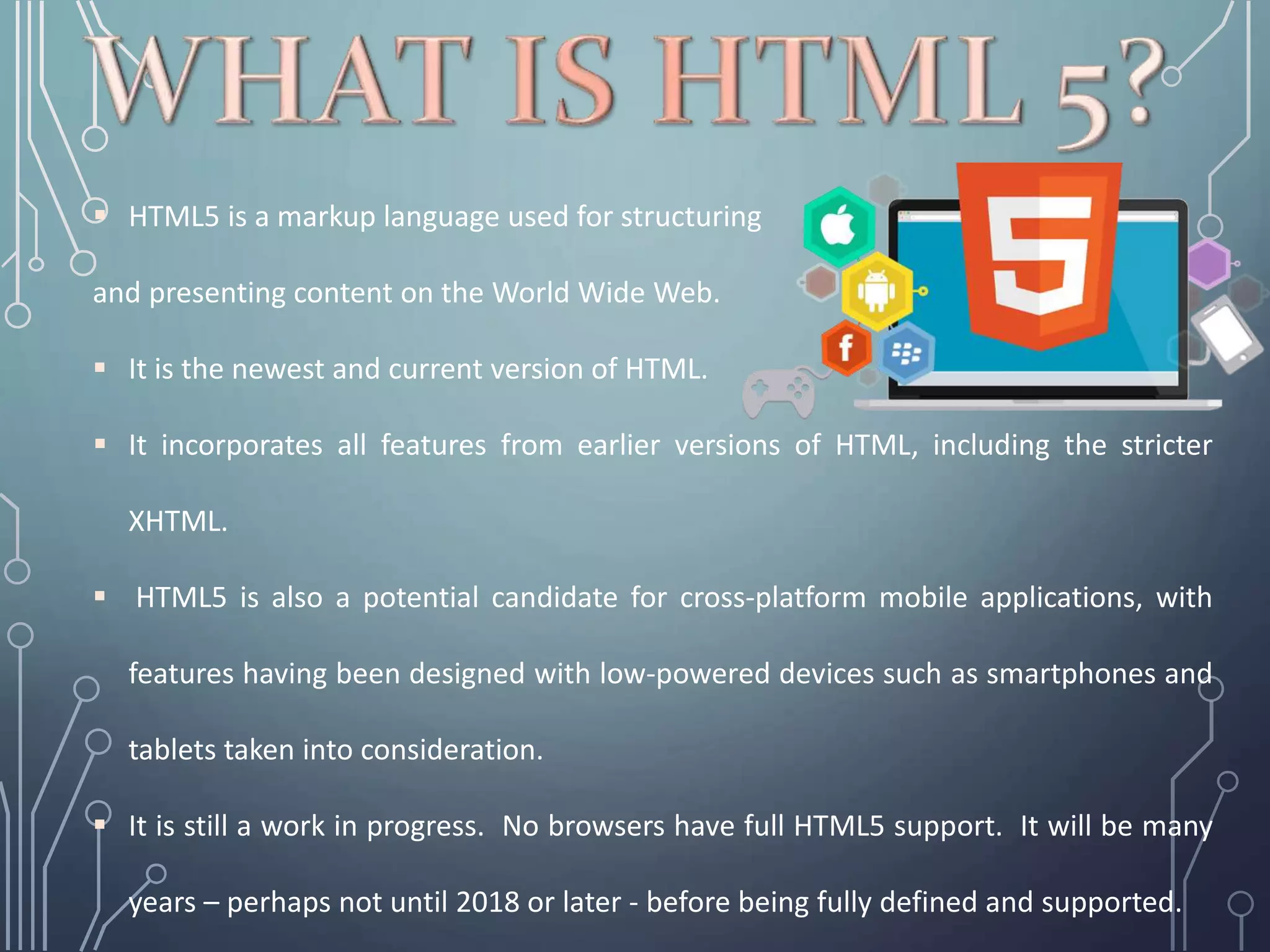 HTML - 5 - Introduction | PPTX