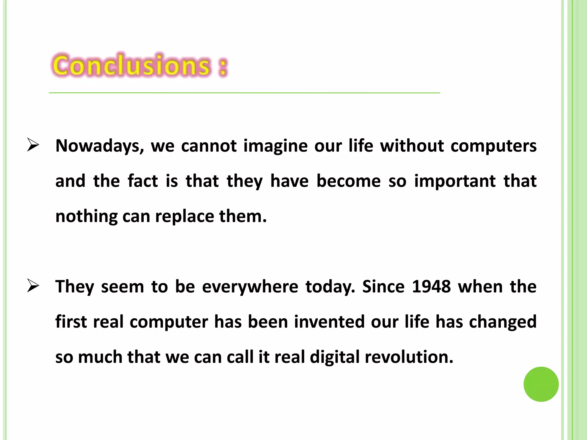 Importance of Computer in Common man’s life in Society | PPTX