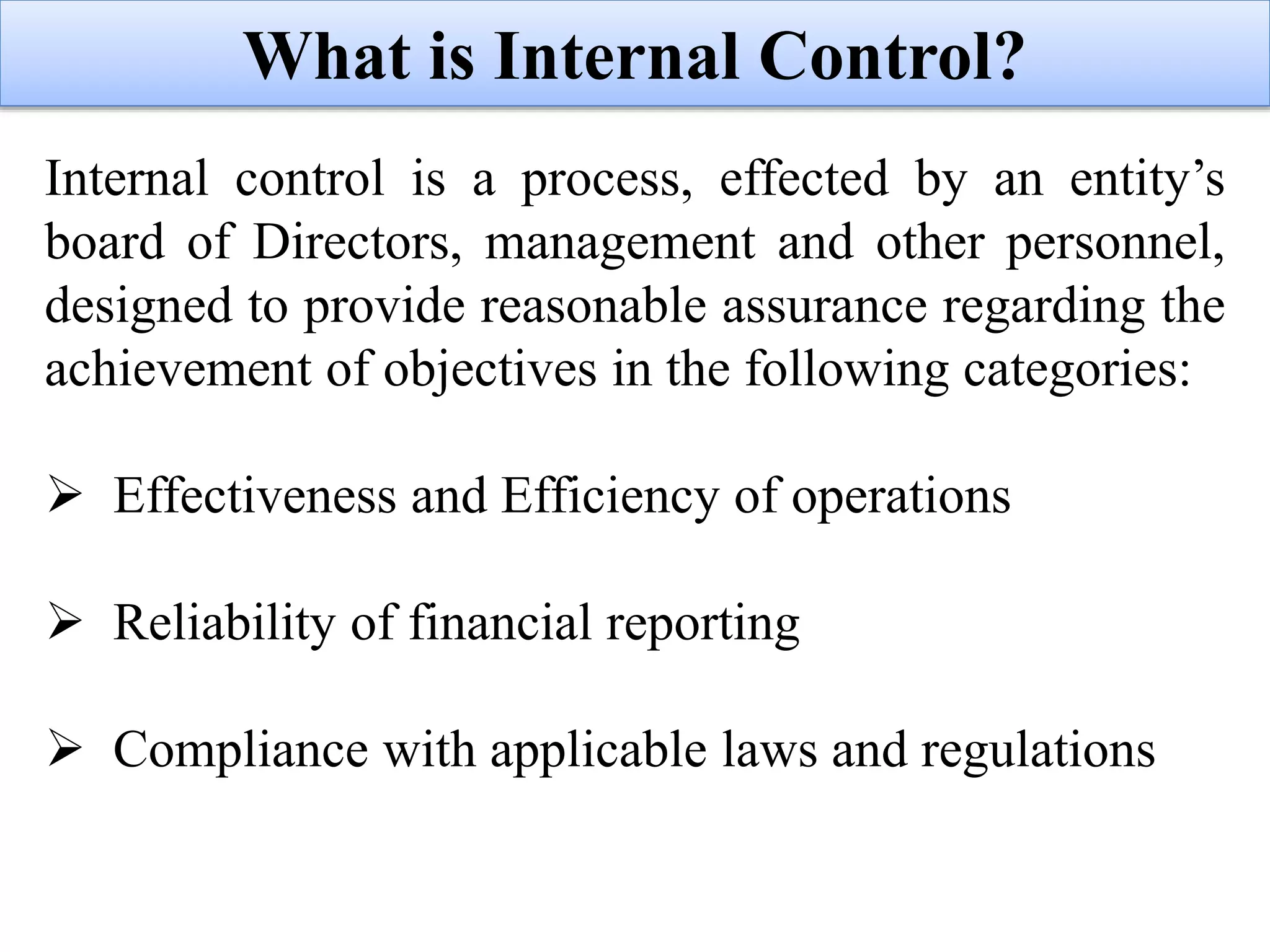 Final presentation internal controls | PPT
