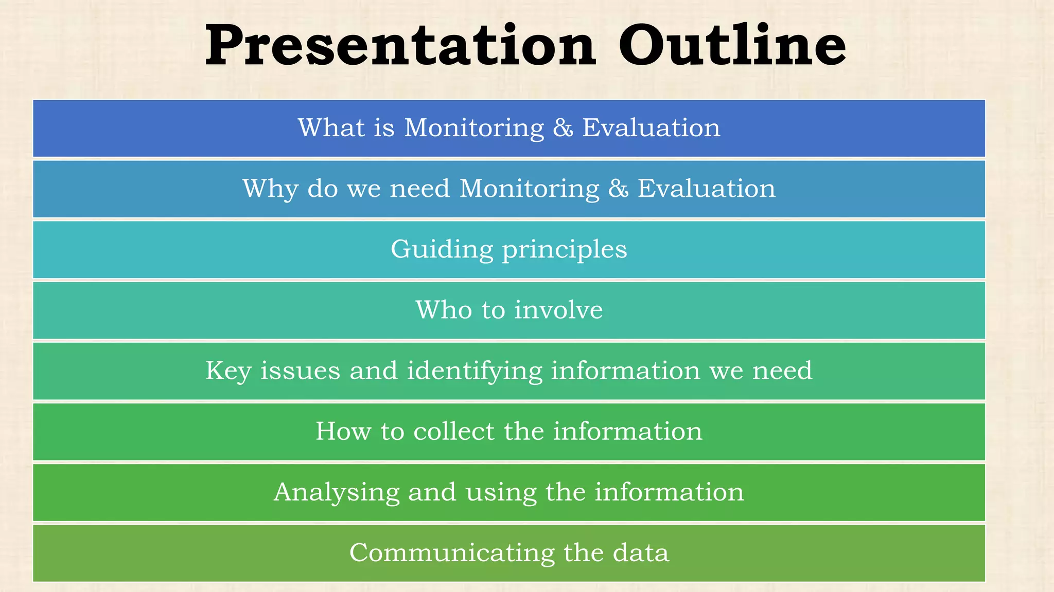 Monitoring and evaluation | PPTX