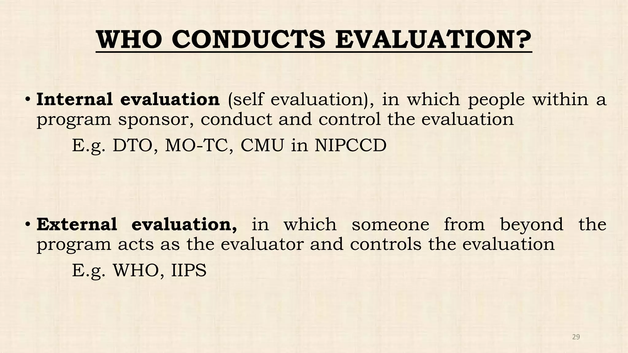 Monitoring and evaluation | PPTX