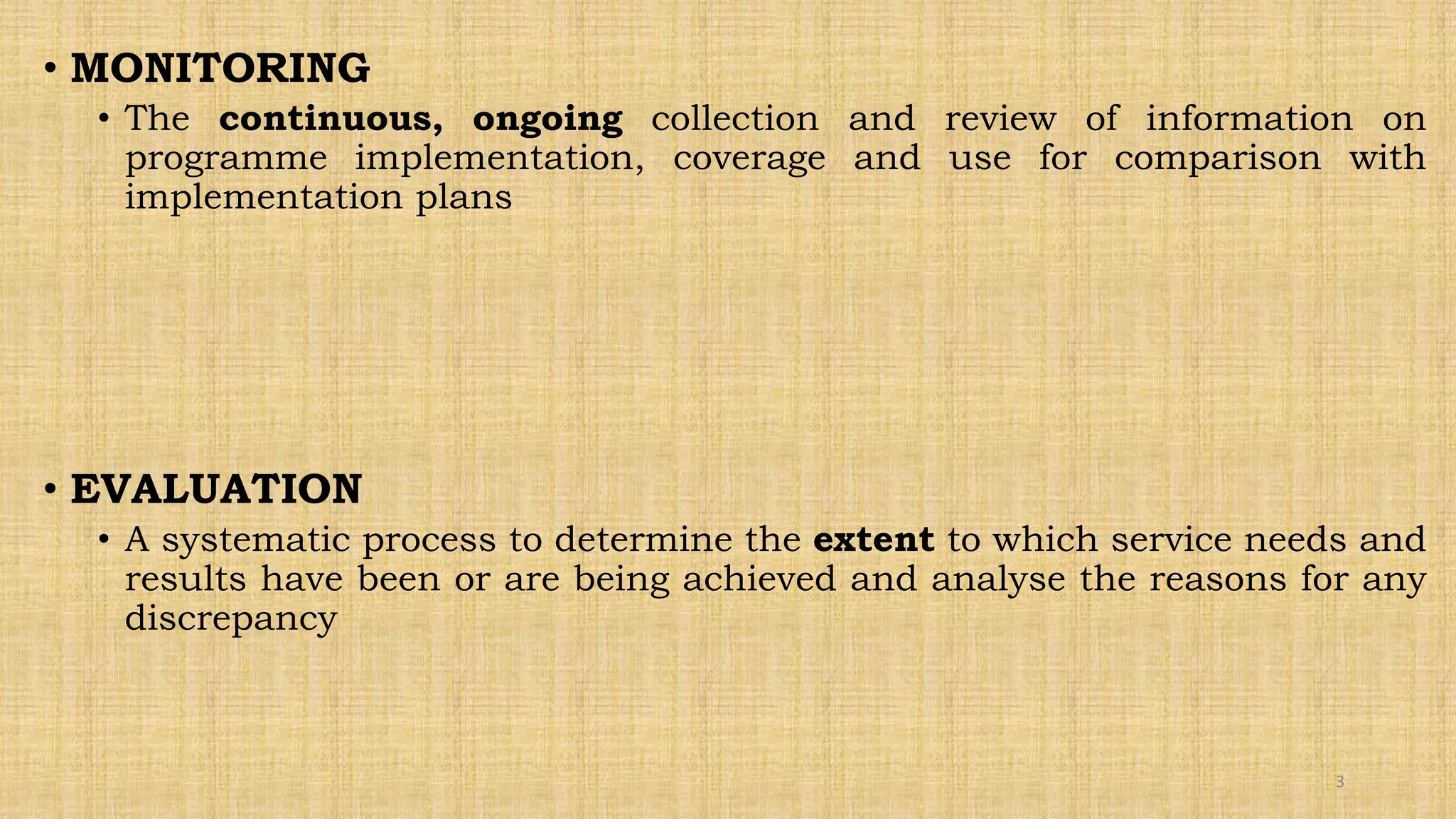 Monitoring and evaluation | PPTX