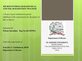 Microcontroller based dual axis solar tracker | PPTX