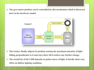 Microcontroller based dual axis solar tracker | PPTX