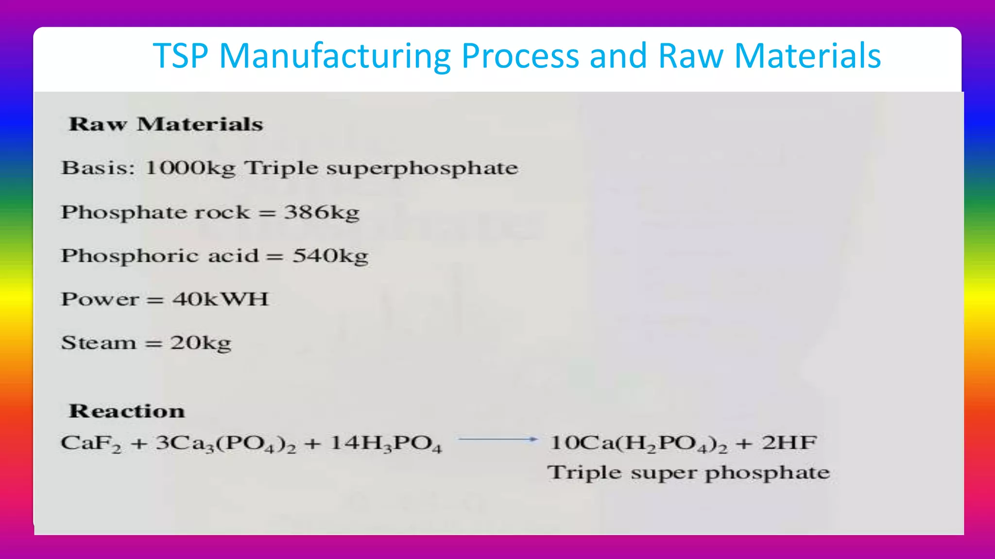 Slides for Triple Super Phosphate(TSP) | PPTX