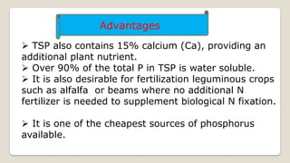 Slides for Triple Super Phosphate(TSP) | PPTX