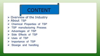 Slides for Triple Super Phosphate(TSP) | PPTX