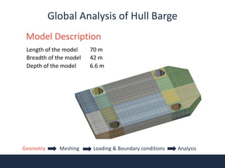 FEA of Liftboat's hull barge | PPTX