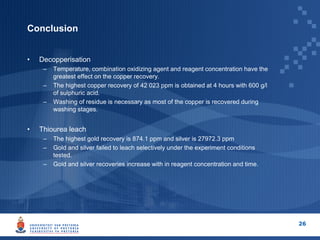 Leaching of coppe anode slimes from copper electrowinning | PDF ...