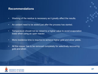 Leaching of coppe anode slimes from copper electrowinning | PDF ...