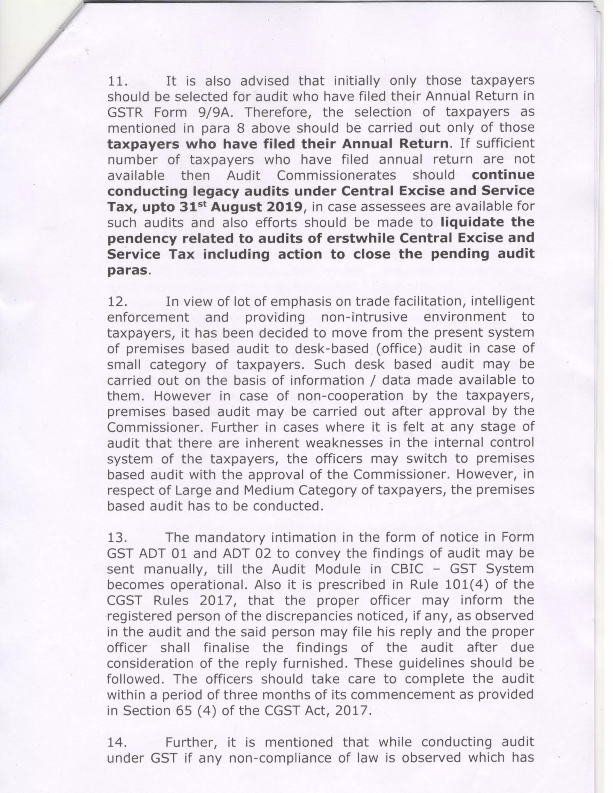 All about GST Department's Audit under section 65 of CGST Act | PDF