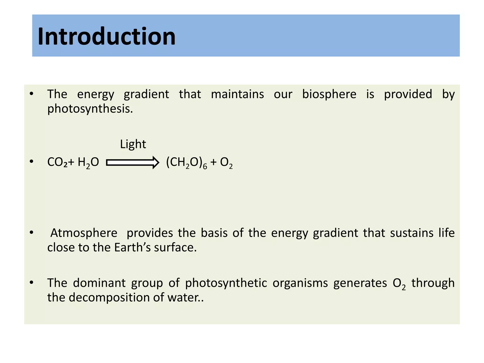 Evolution of photosynthesis | PPTX