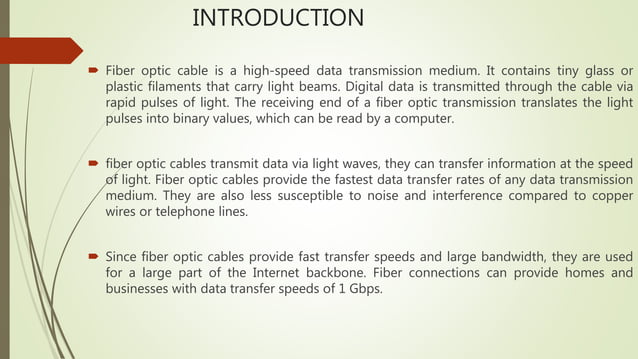 Real life aplications of fiber optics | PPTX