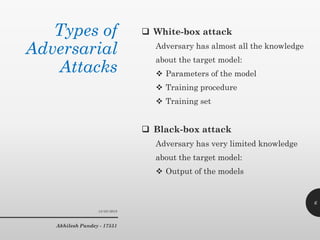 Robustness of Deep Neural Networks on White-box Attacks and Defense Strategies Against Them | PPT