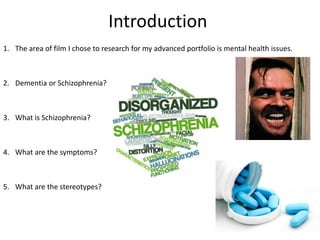 Representation of Schizophrenia | PPTX