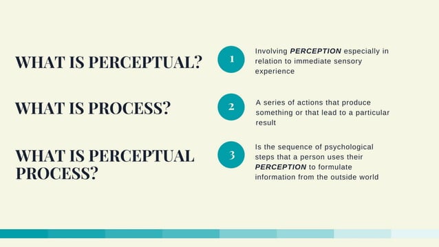 THE PERCEPTUAL PROCESS IN THE FIELD OF HEALTHCARE | PPTX