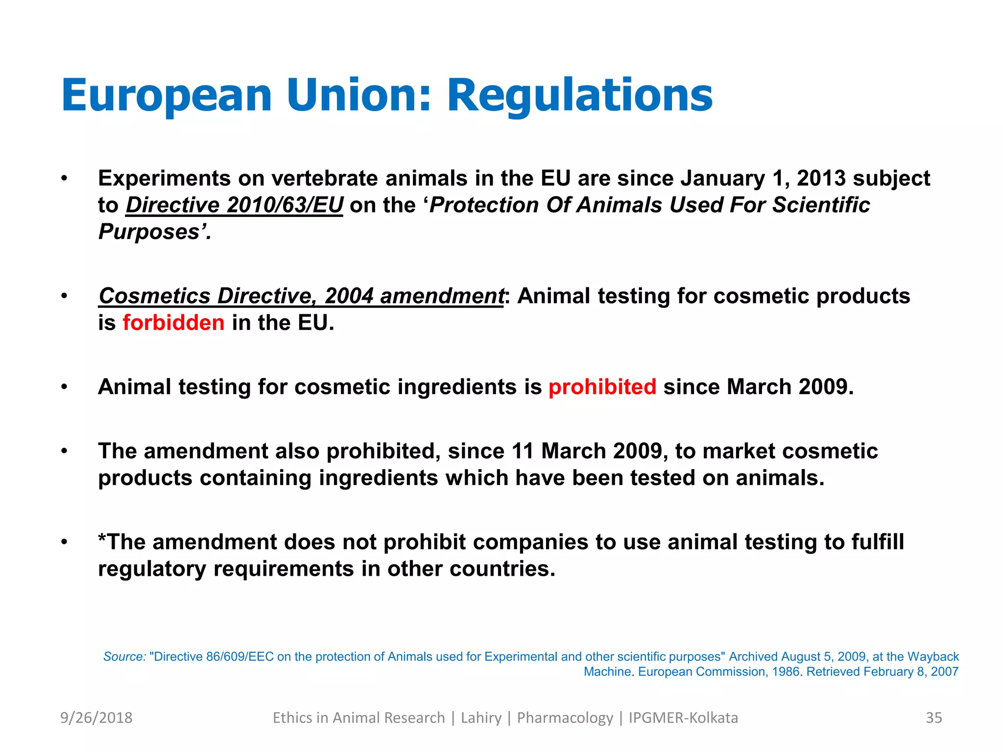 Ethical issues in animal experimentation (with emphasis on CPCSEA ...