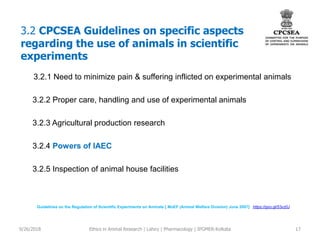Ethical issues in animal experimentation (with emphasis on CPCSEA ...