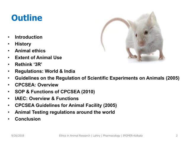 Ethical issues in animal experimentation (with emphasis on CPCSEA ...