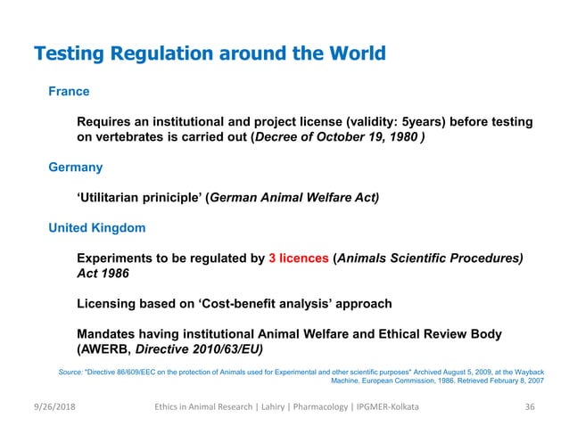 Ethical issues in animal experimentation (with emphasis on CPCSEA ...
