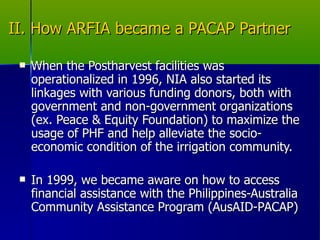 Case Presentation- Microfinance in Agriculture (ARFIA) | PPT