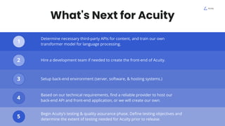 Project Management Semester Long Project - Acuity | PPTX