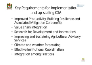 CSA guideline - A ladder to successful agriculture in Tanzania | PDF