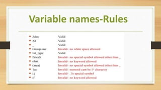 Basic C Structure and related terms with example | PPTX