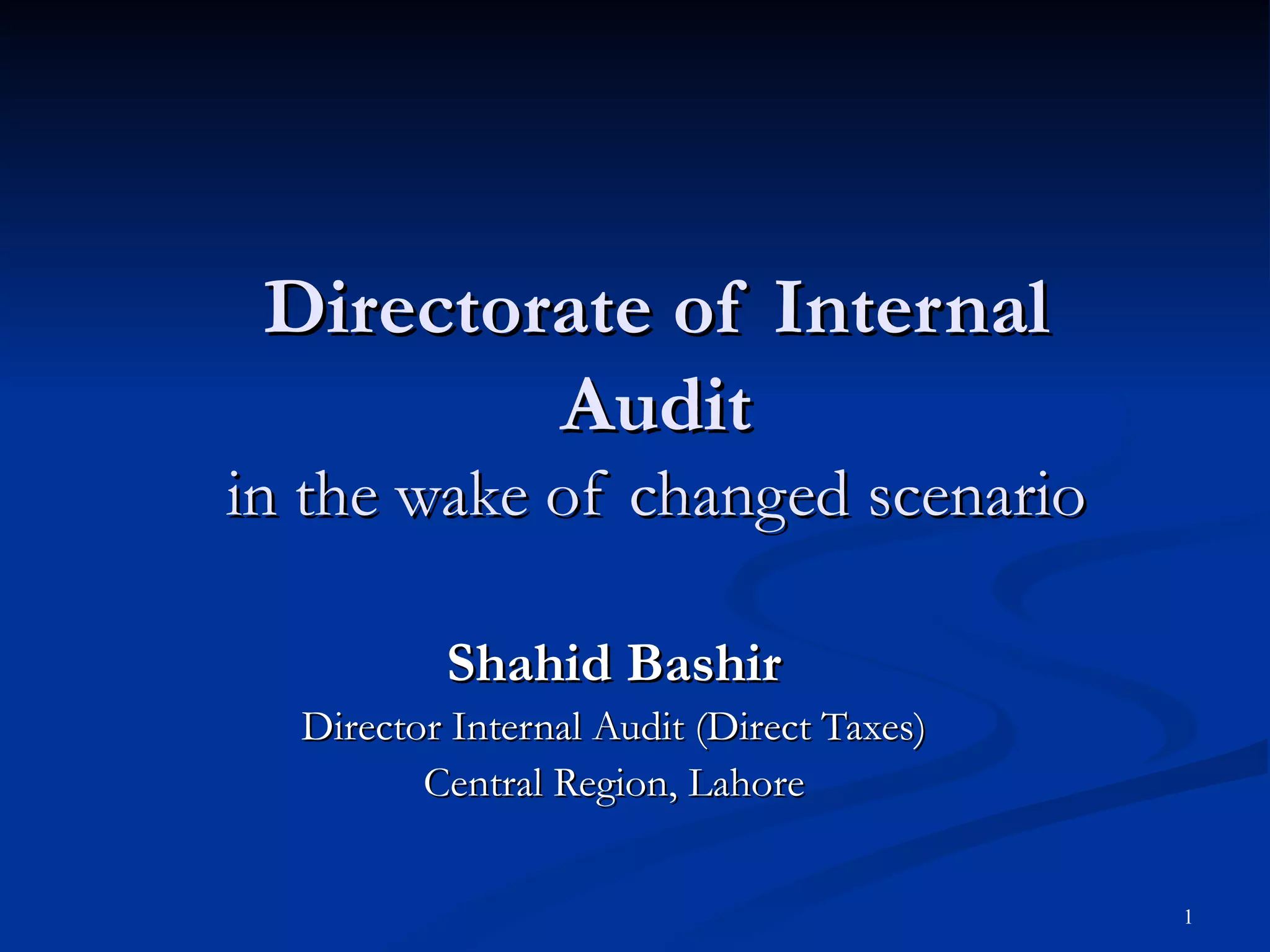 Internal Audit- Synopsis | PPT