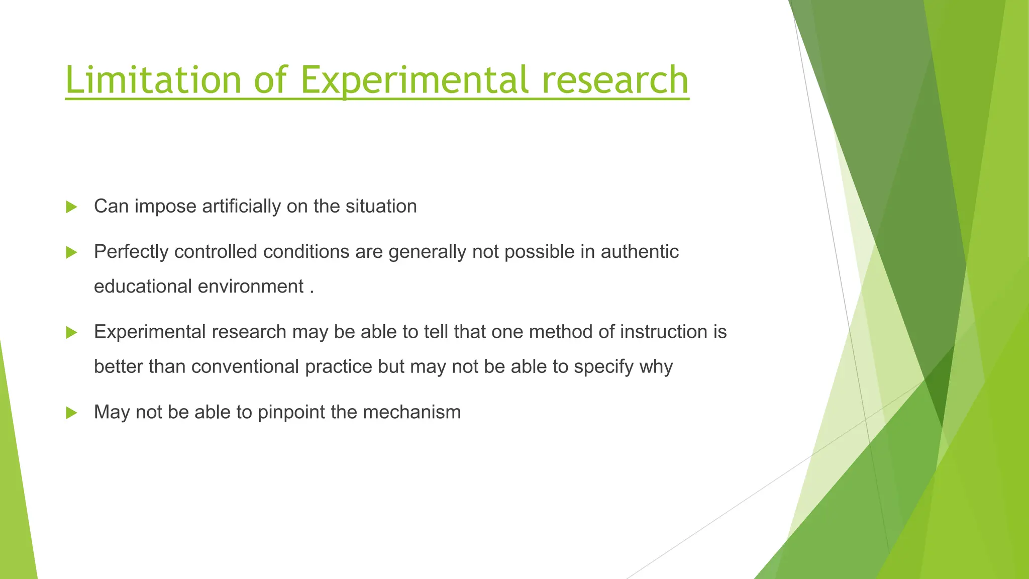 Final presentation on experimental research | PPTX