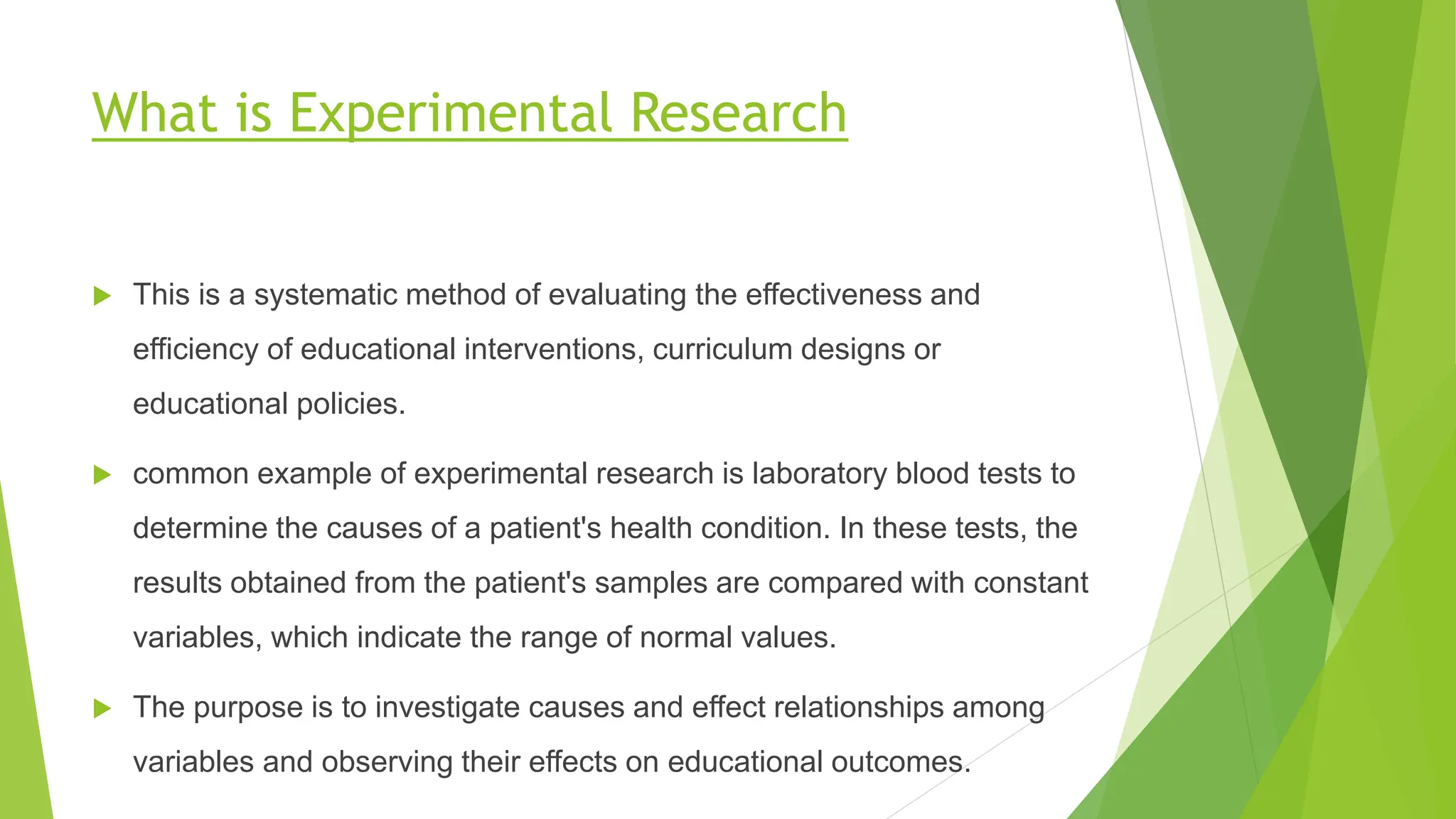Final presentation on experimental research | PPTX