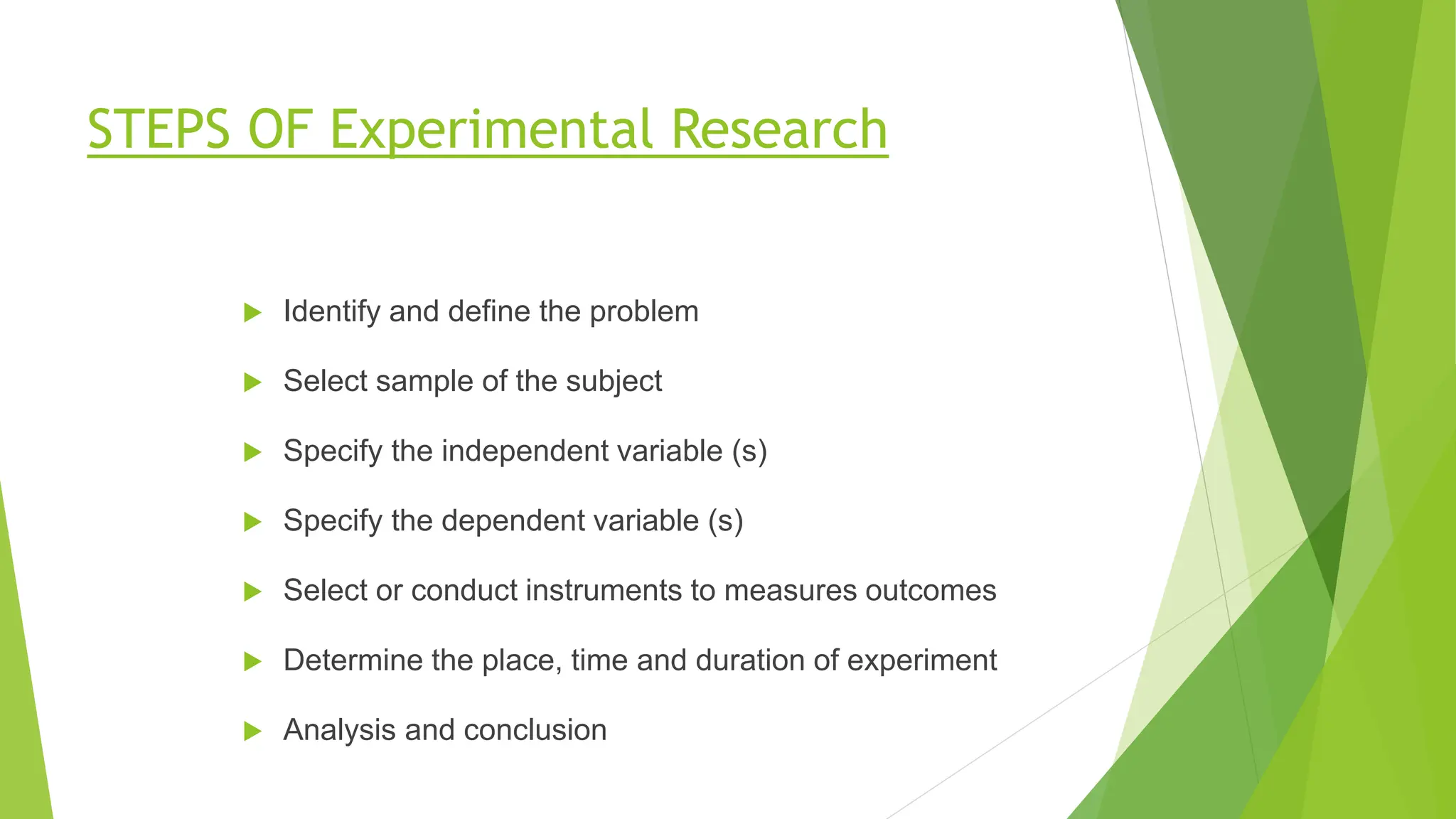 Final presentation on experimental research | PPT