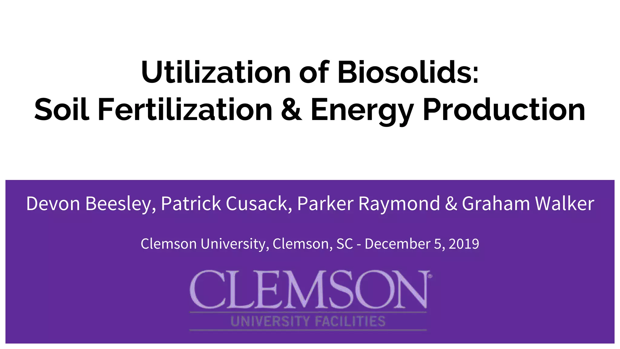 Final presentation for utilization of biosludge | PPT
