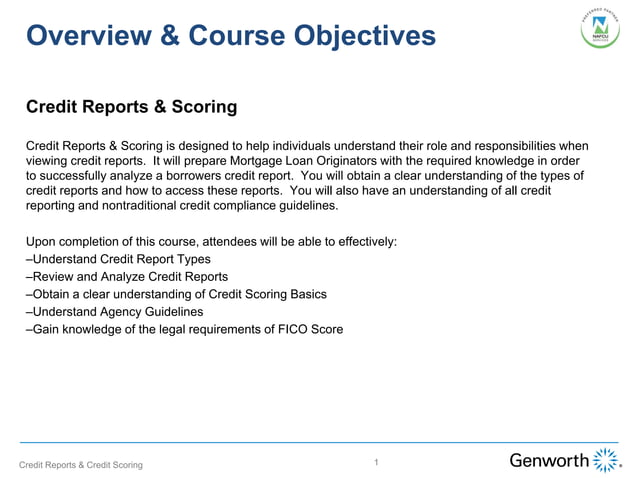 Understanding Credit Reports and Credit Scoring (Webinar Slides) | PDF