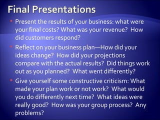 Final presentation guide | PPT